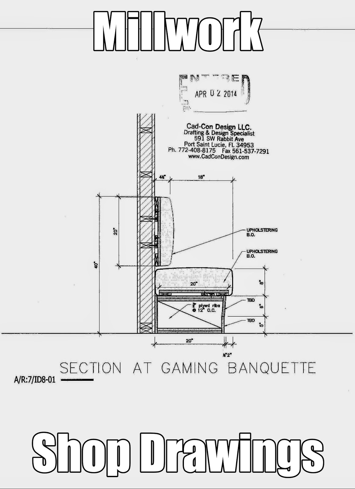 Drafting services: Millwork Shop Drawings in 2014