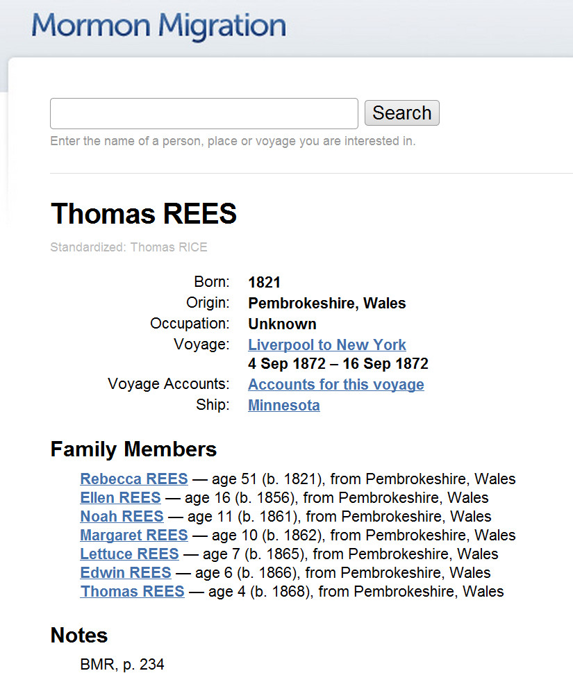 Dan Jacobsen Clan: My Second Great Grandfather, Thomas Rees.