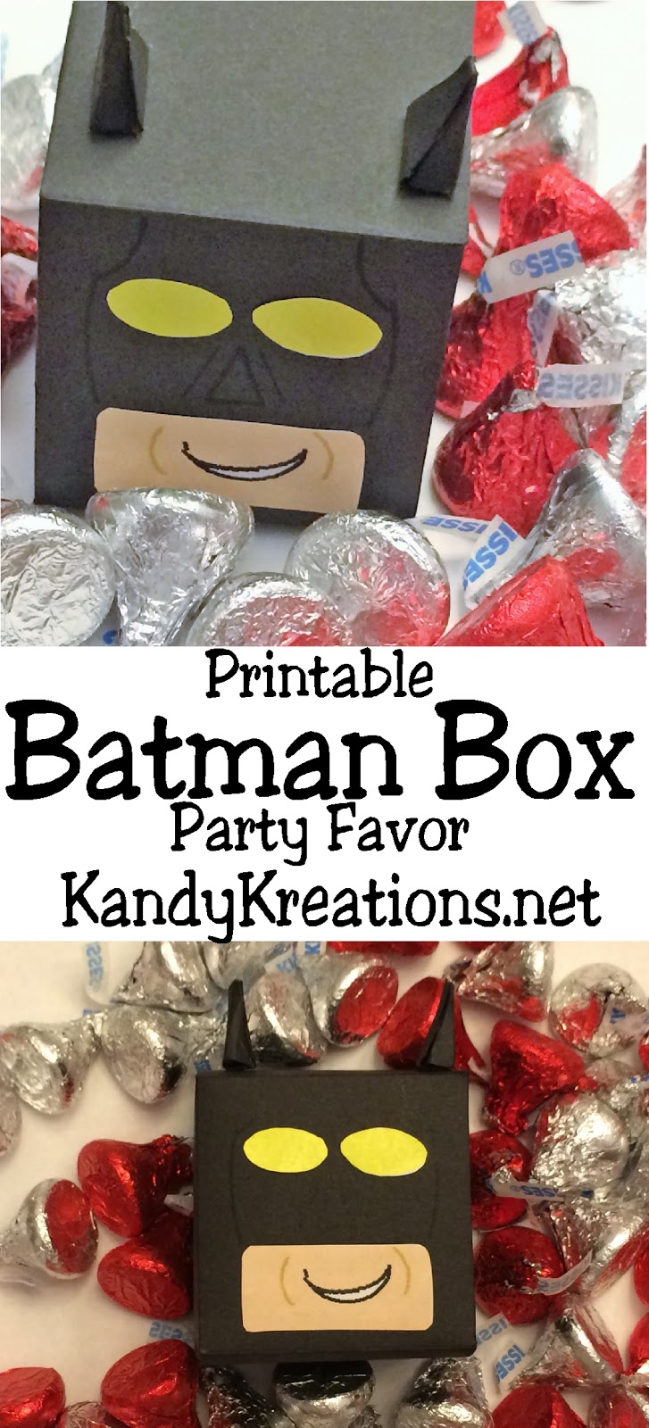 Printable Batman Party Favor Box