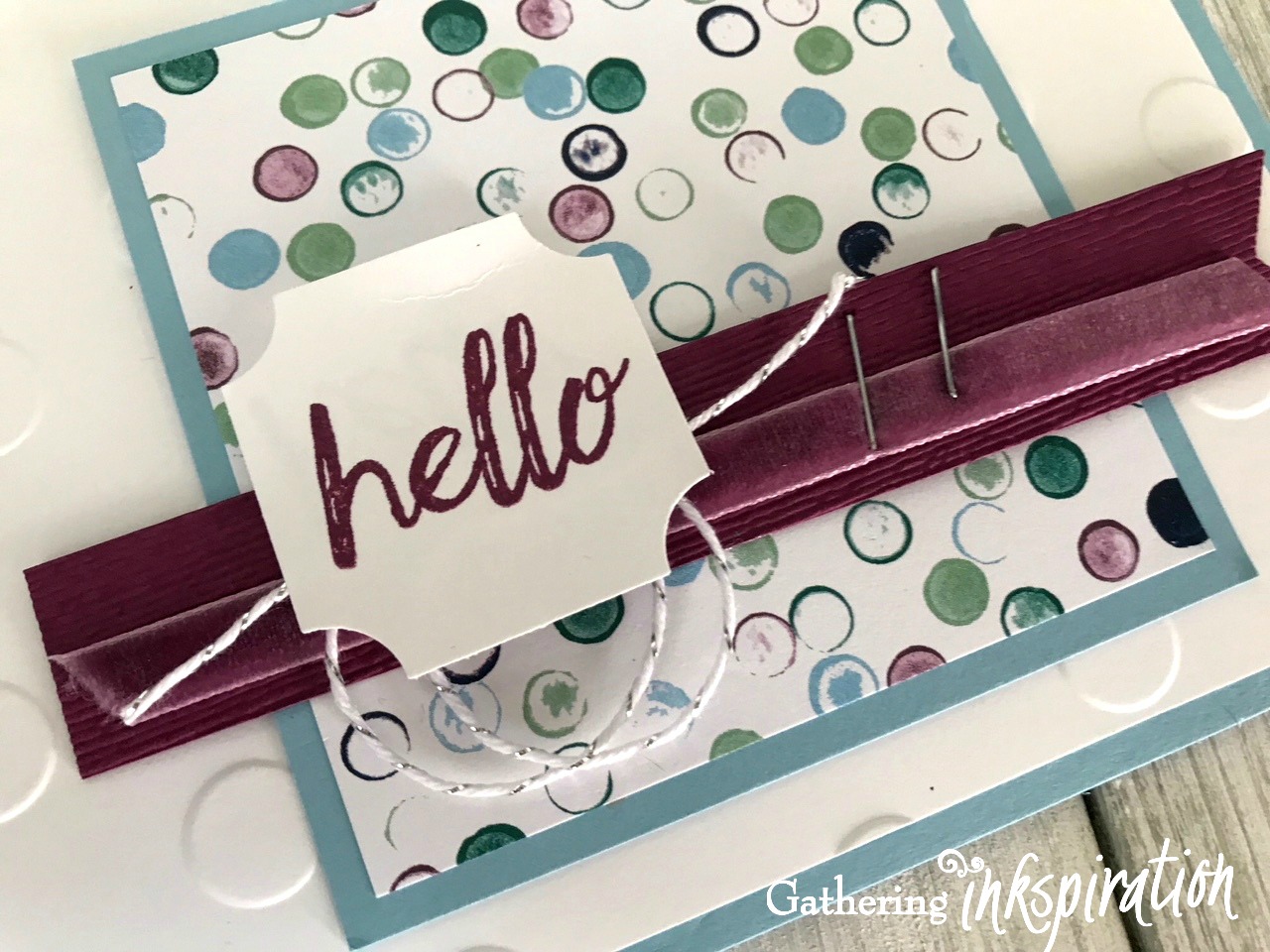 Gathering Inkspiration: Darling Label Punch Card - Hello!