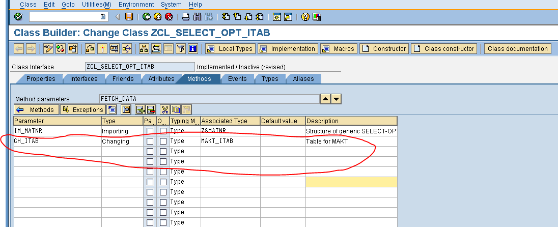 SAP TECH: Global Class : Passing parameters ( Select-Options and Internal table ) to methods