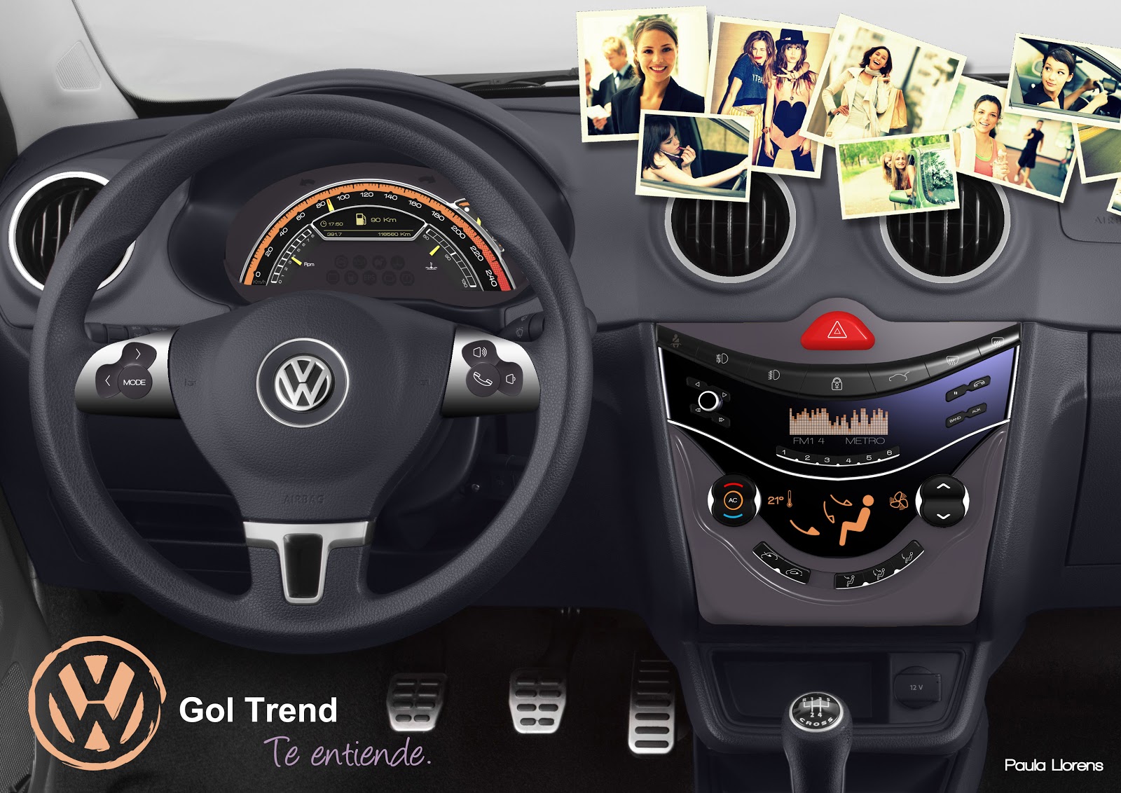 Paula Llorens DI: Rediseño de panel del Gol Trend