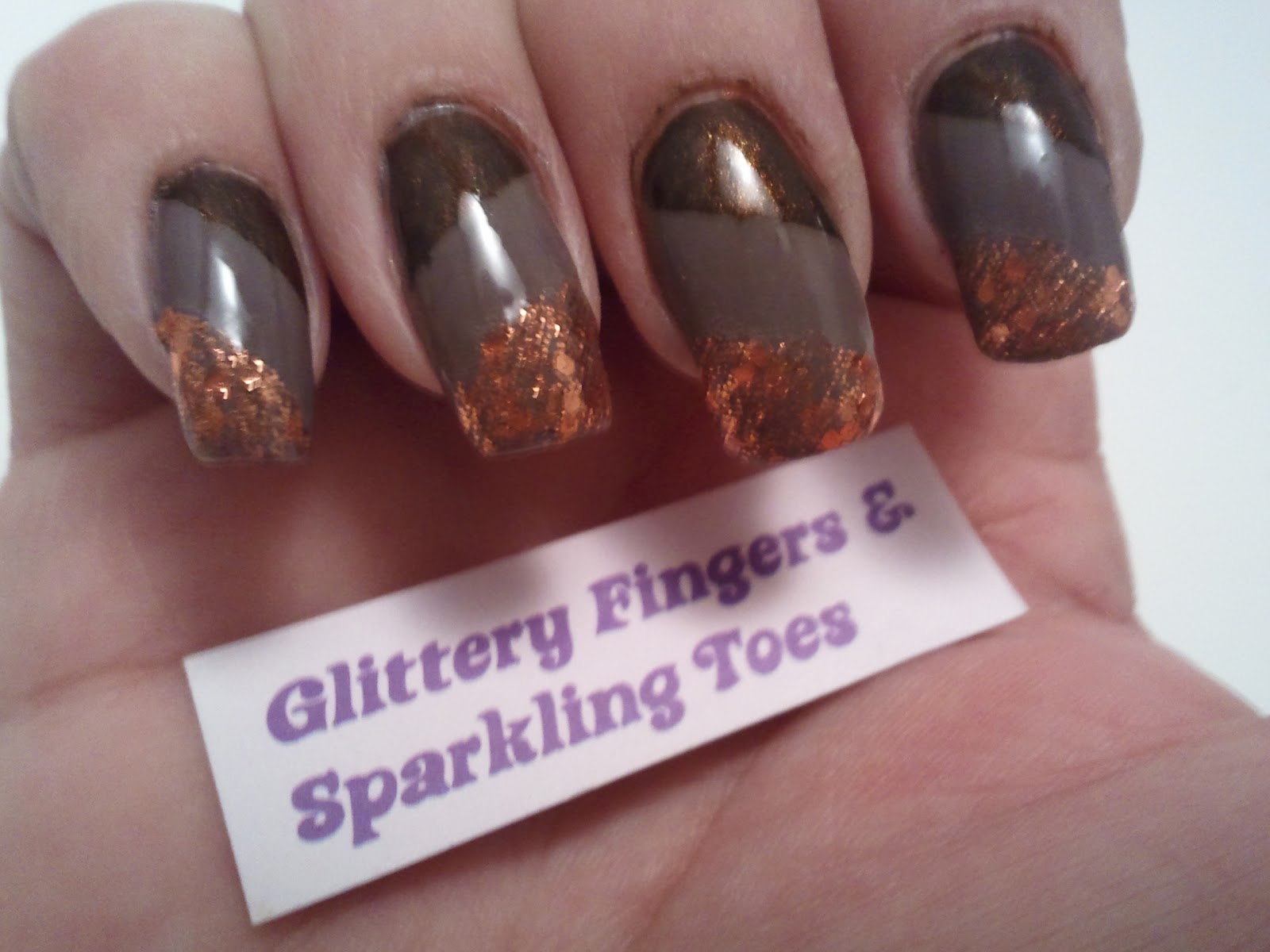 Glittery Fingers & Sparkling Toes: Fall Glitter Design