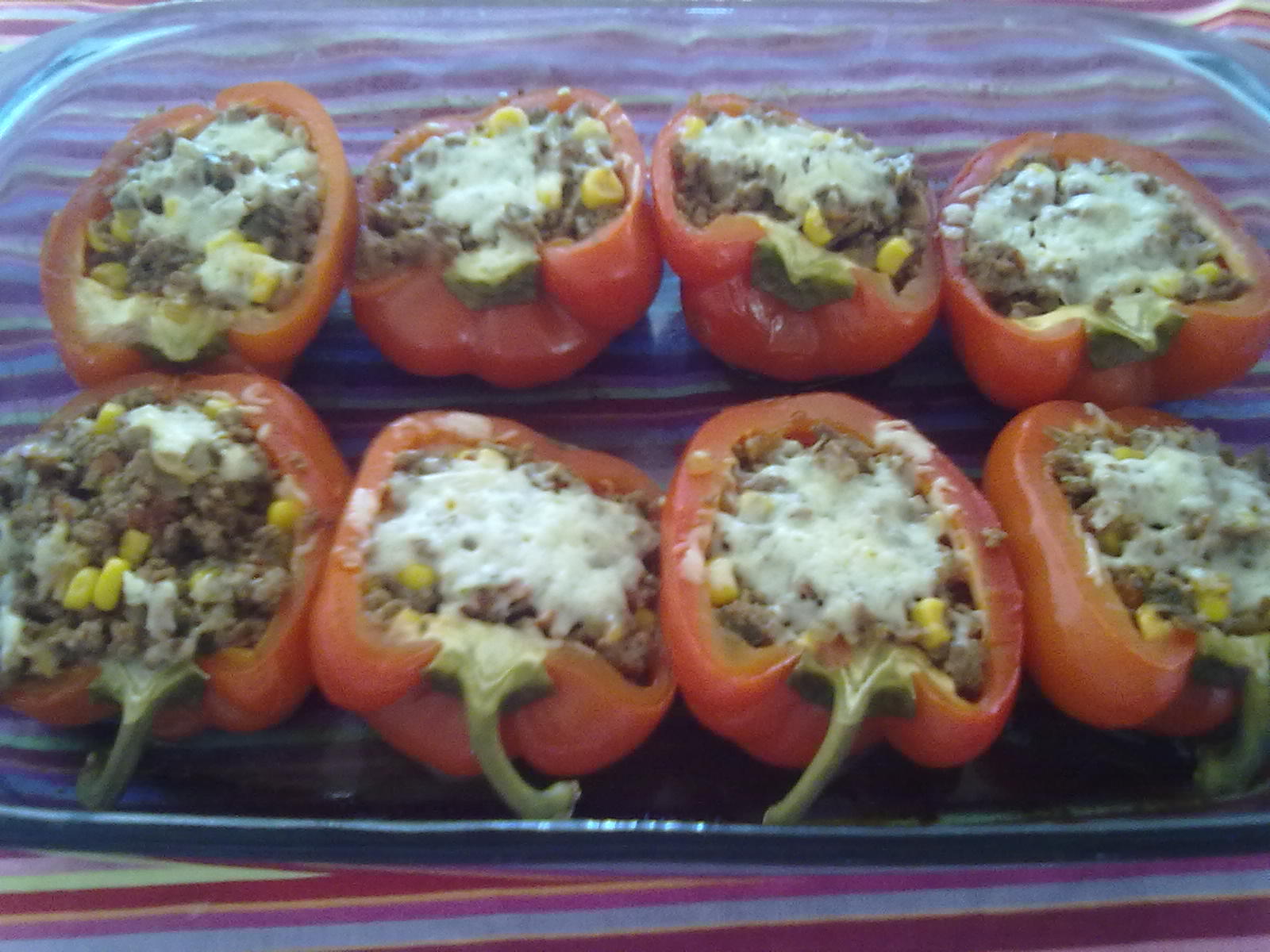 LAS RECETAS DE ANGIE: CHILES MORRONES RELLENO DE CARNE