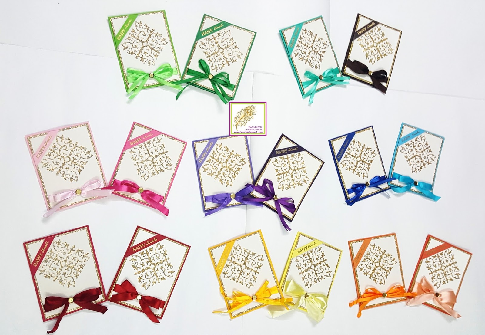 VREnchanted Color, Craft & more....: Happy Diwali - Handmade cards