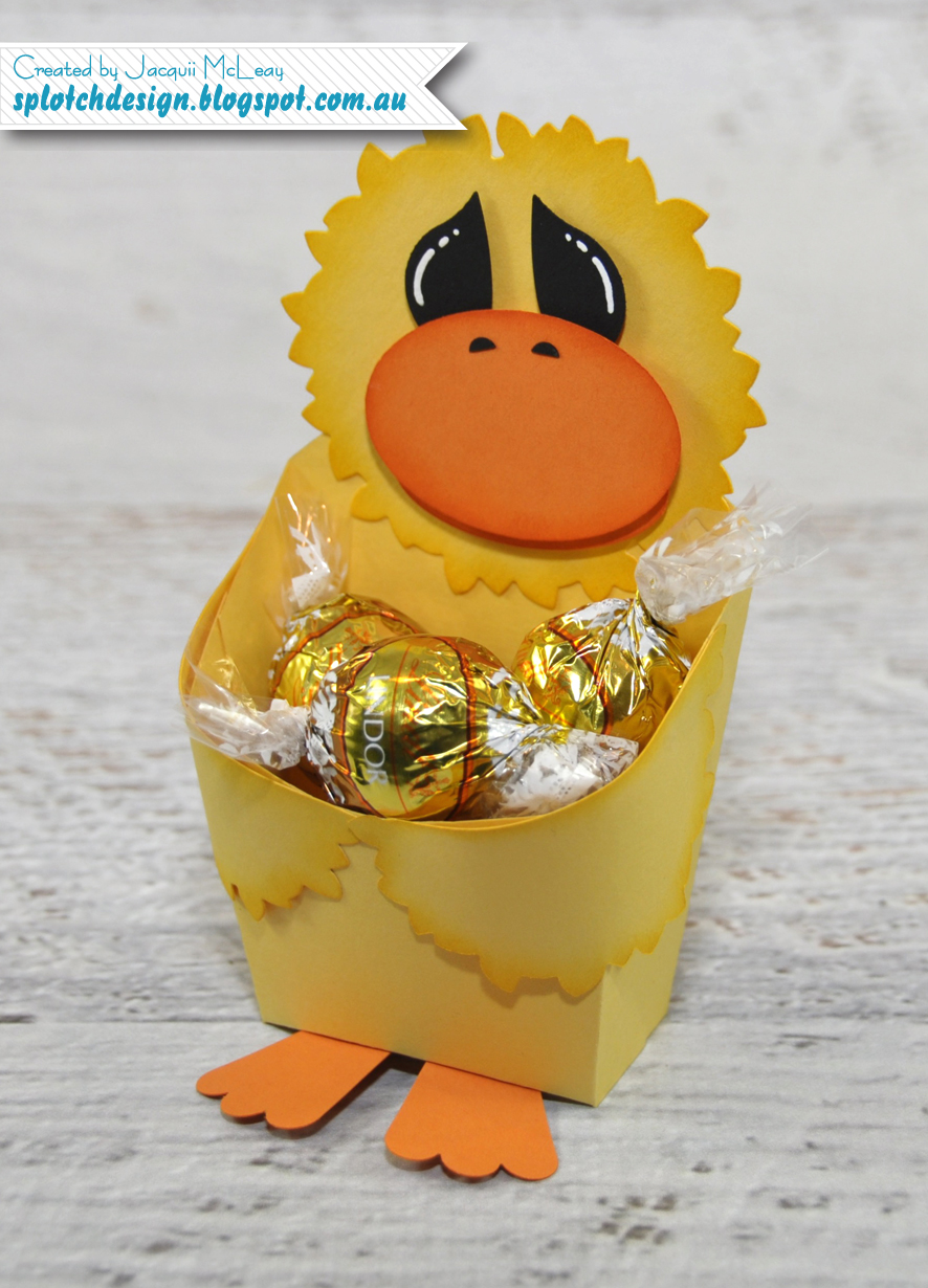 Splotch Design - Adding ink to paper!: Easter Duck Fries Box