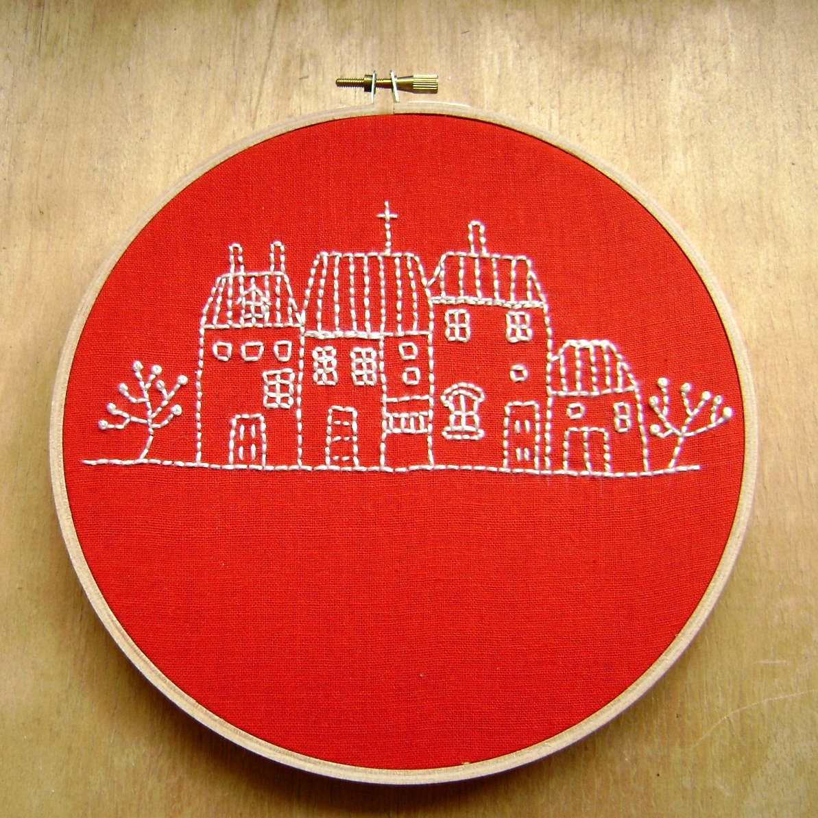 Candykins Crafts: Embroidered Dutch Houses