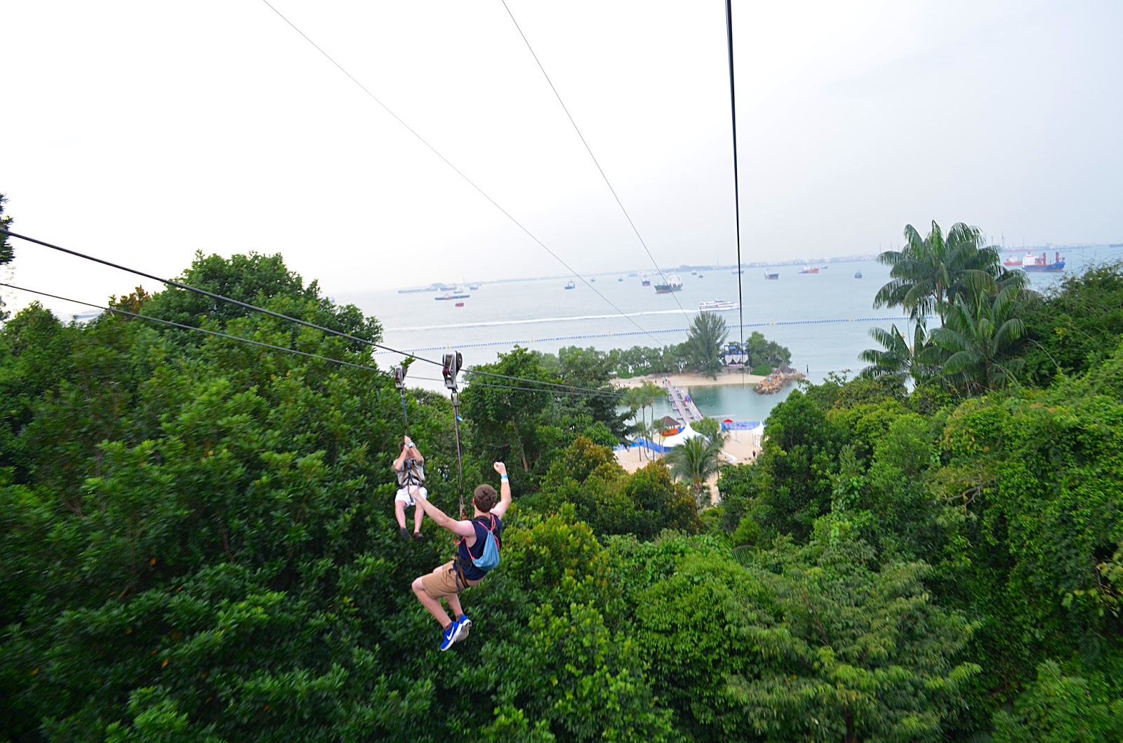Sentosa, Part 1: Zipline and Sunshine