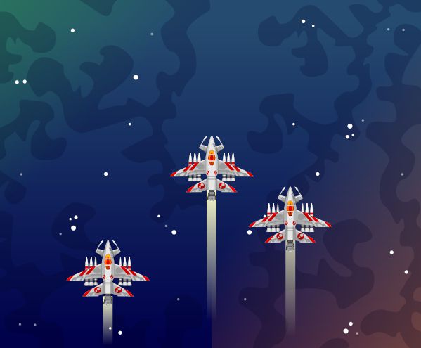 Spaceships - adding more contrast and balancing the level of detail ...