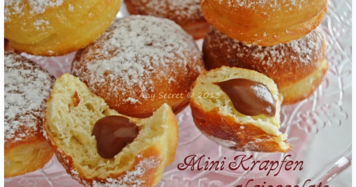 Any secret...: Mini krapfen al cioccolato con lievito madre