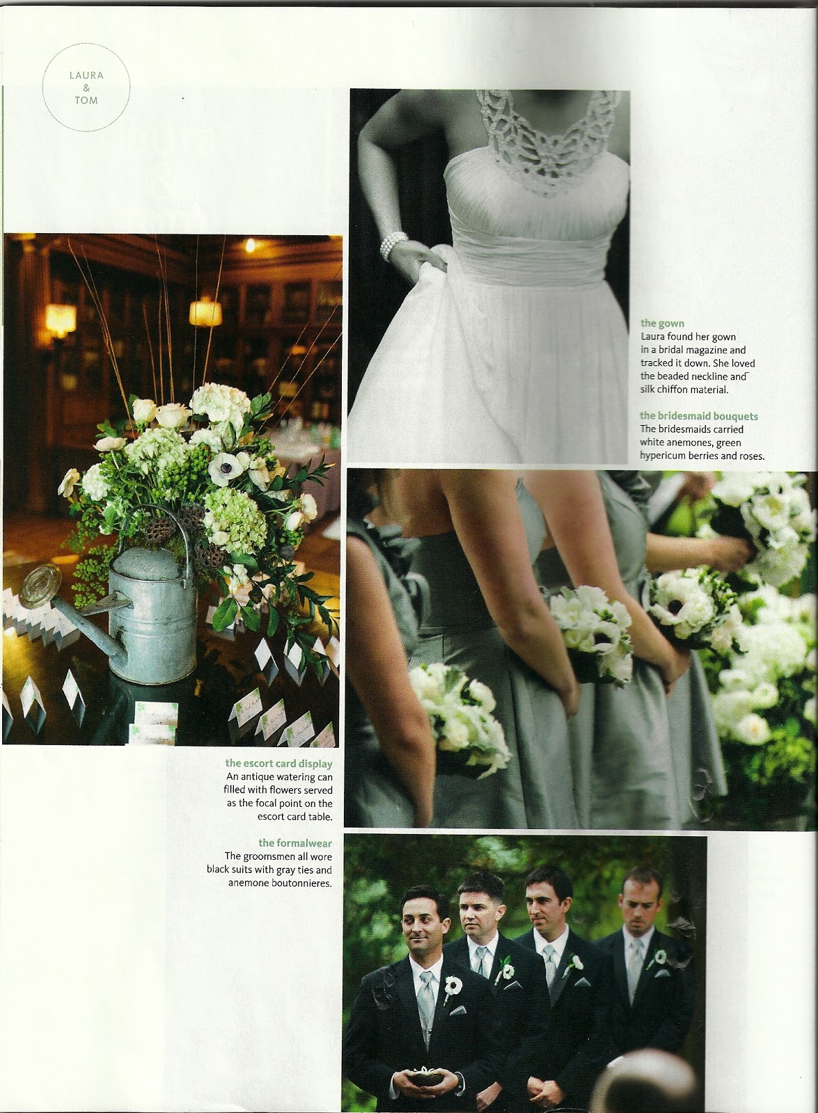 Tish Long Flowers: Featured in The Knot: Greystone Wedding