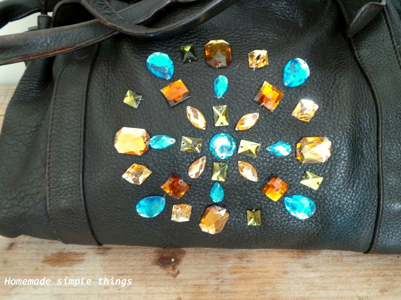 Homemade simple things: Sac à main avec des strass (Handbag with ...