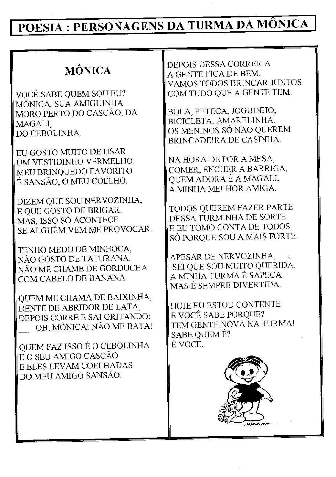 Turma da Monica Jovem: Turma Da Monica Poemas.