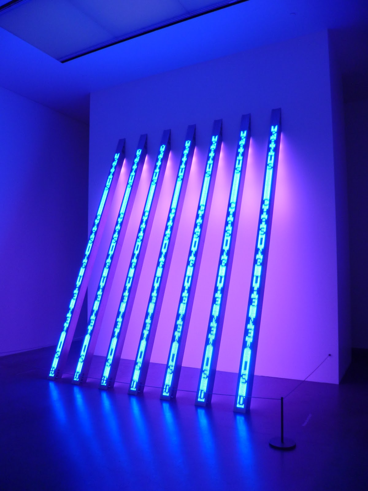 Walk to Free Art London: 69, BLUE PURPLE TILT by JENNY HOLZER