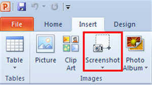 Luc's PowerPoint blog: Insert screenshot PPT 2010