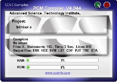 Electronic สำมะปิ: การใช้งาน ccs compiler