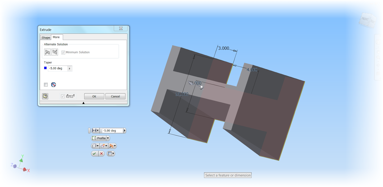 With Construction geometry, no waffle!