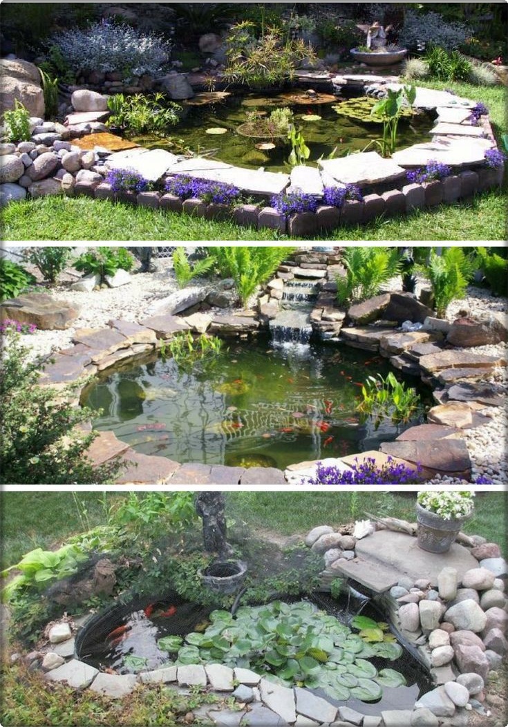 Make a mini lake in the garden ~ Wonderful Flowers