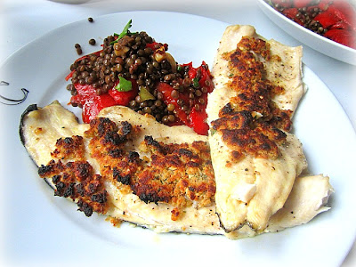 Broiled Rainbow Trout w/ Herb Butter & Crumbs