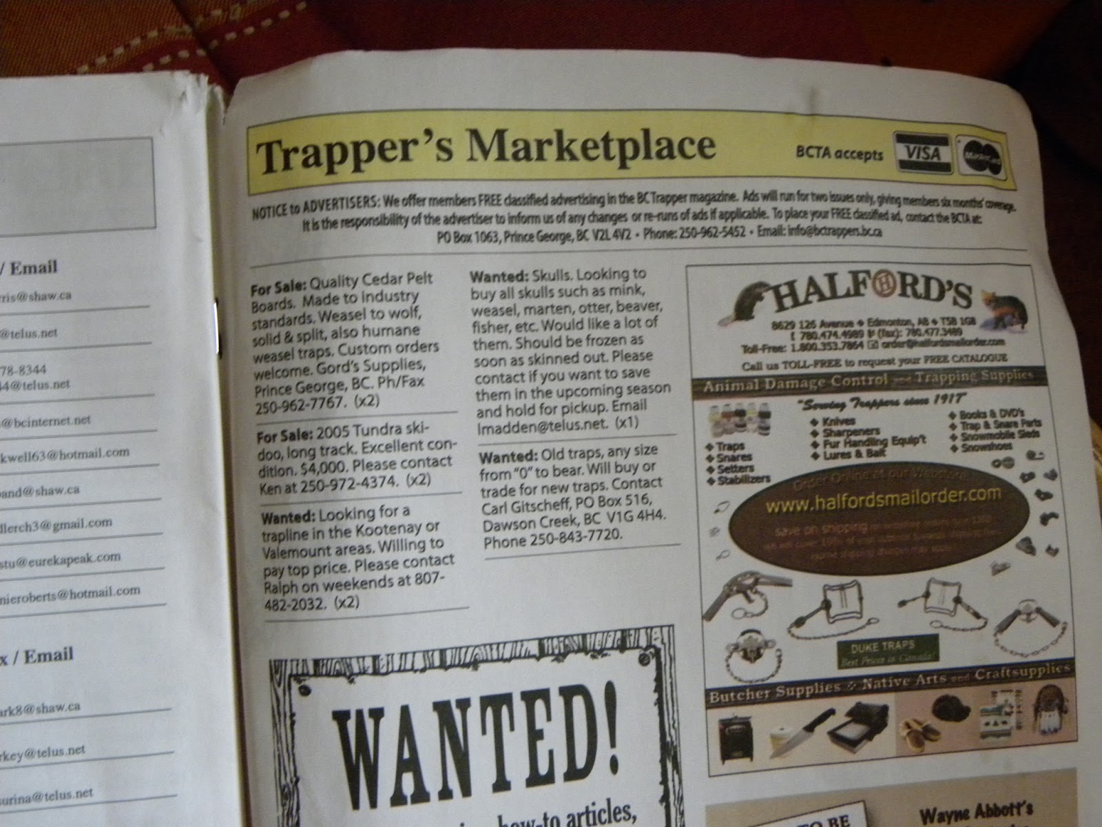 The Happy Trappers 2 Sixth Year: B.C. Trapper Magazine. The first thing ...