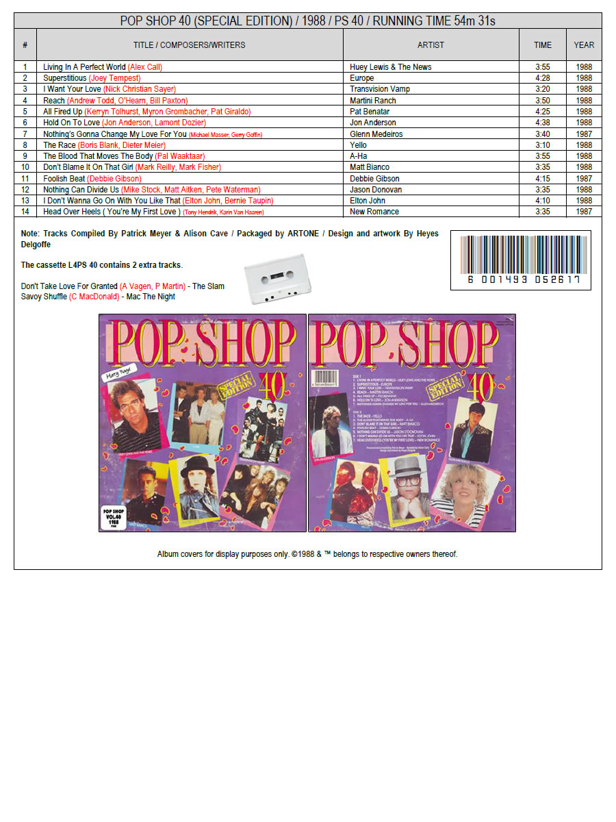 POP SHOP REVISITED: POP SHOP VOLUME 31 - 40