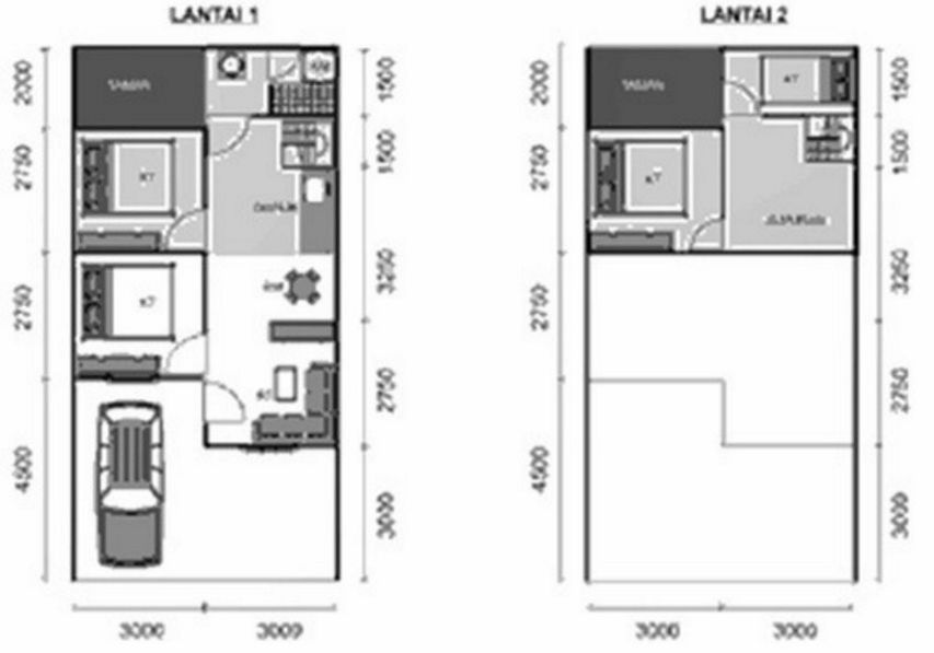 Model Denah Rumah Minimalis Type 21 Menarik | ubuntard.com
