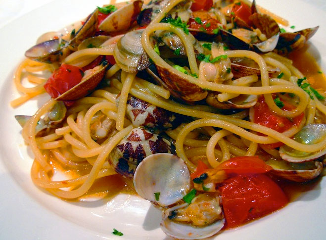 Receta facil de pasta con mariscos - Cocina Sur