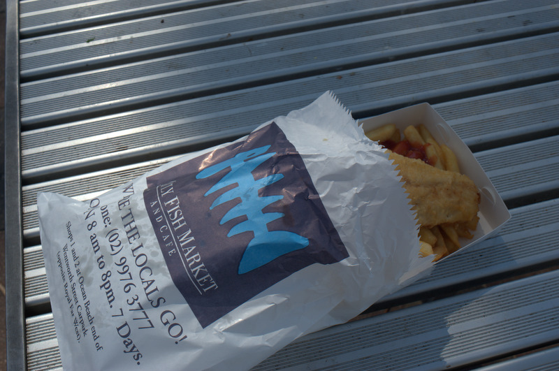 南半球で暮らす: フィッシュ・アンド・チップス Manly Fish Market & Cafe