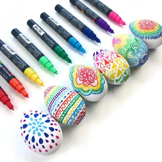 Colorful DIY Easter Doodle Eggs