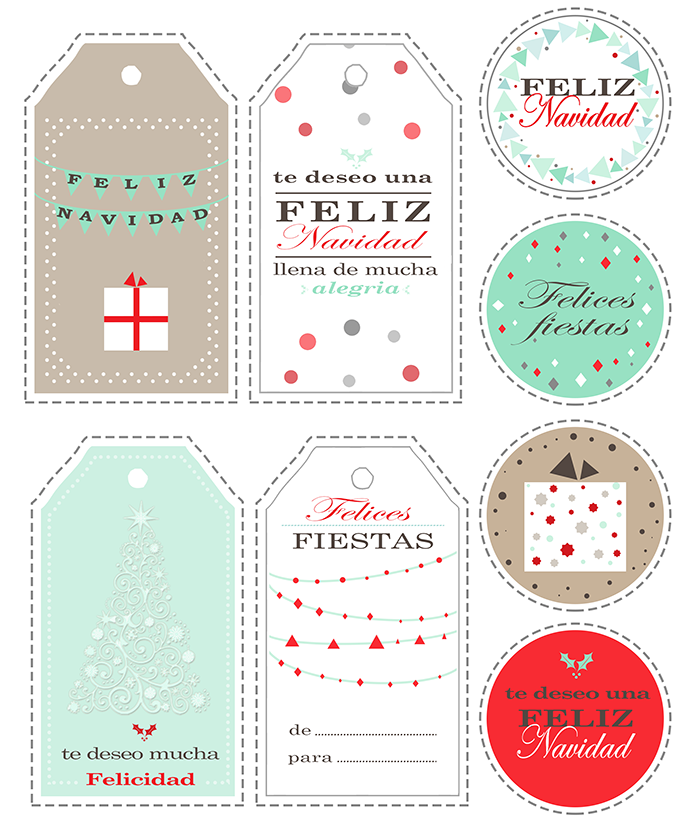 No Solo DIY: 8 etiquetas para tus regalos de Navidad (Imprimibles)