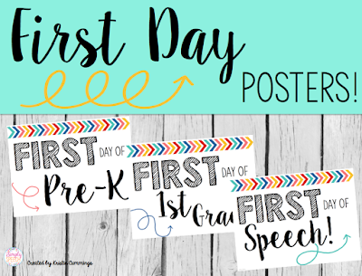 FREE First Day Posters! | Simply Speech