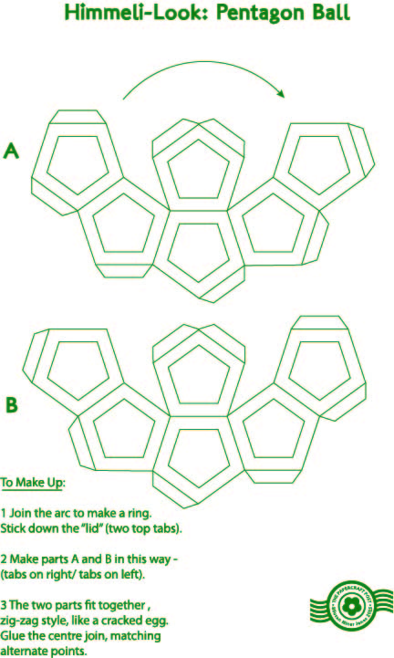 The Papercraft Post: Himmeli-Look Pentagon Ball Wreath