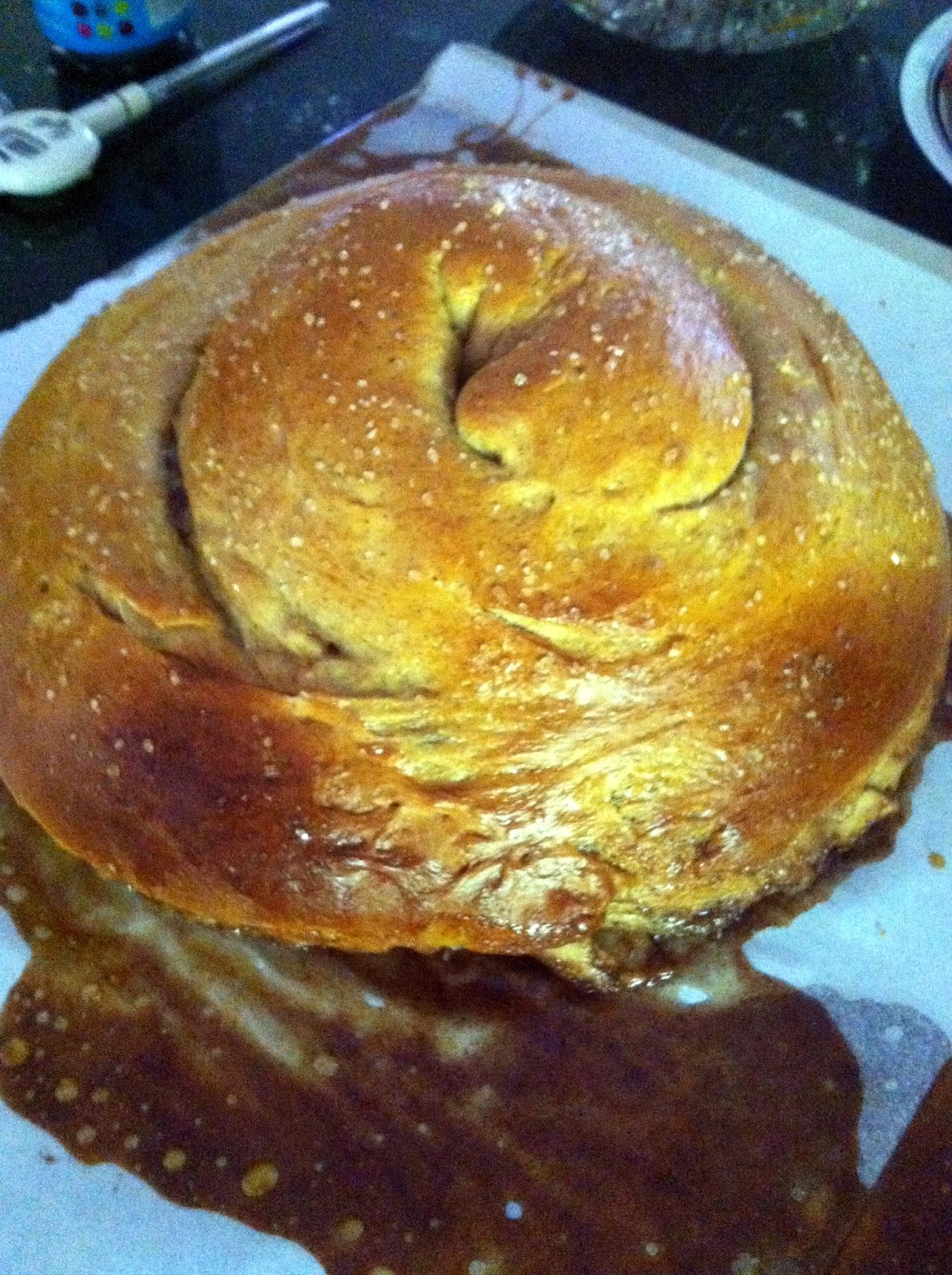 Color Me Caroline: Apple Pie Stuffed Challah Bread