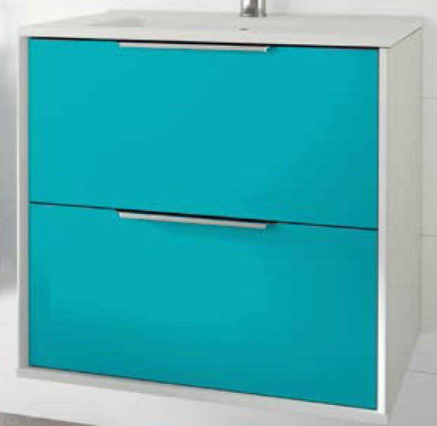 Anlorbel : Blog: Salgar: Móvel Turquesa de 80cm + Lavatório Branco
