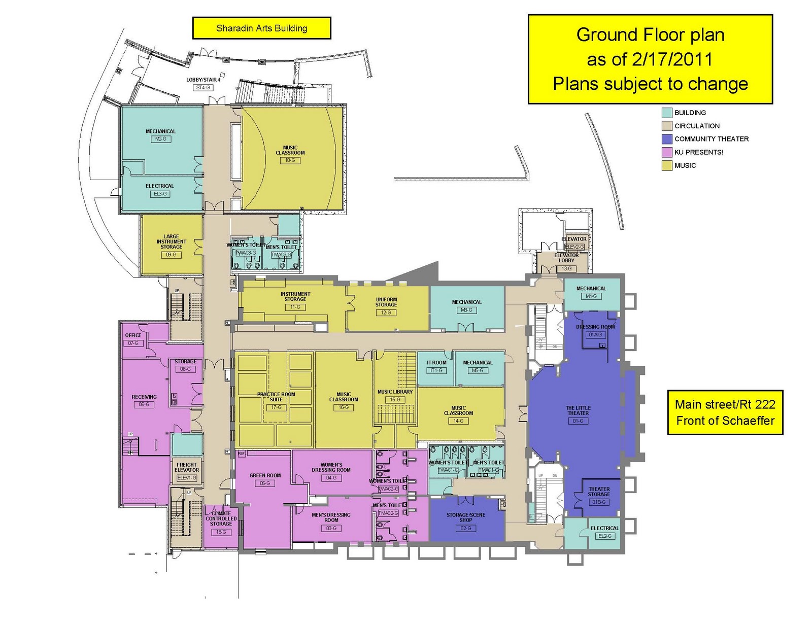 Richard G. Wells Rehearsal Hall: Drawings and Blueprints