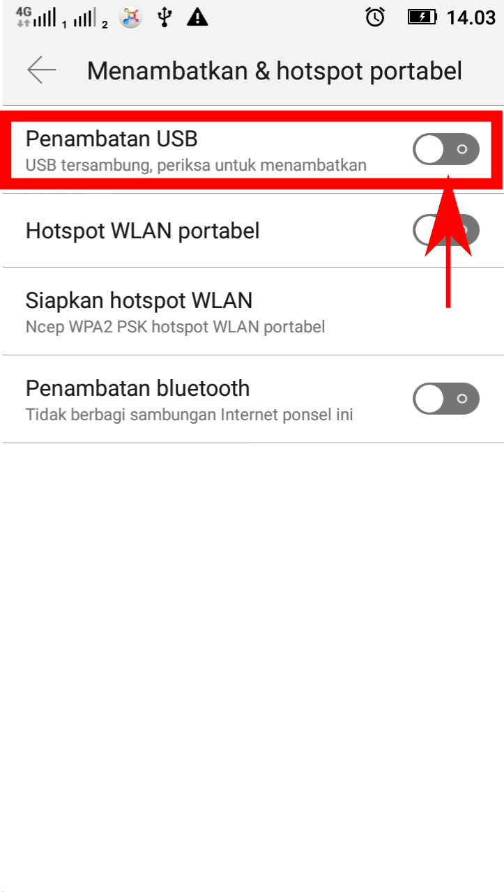 Dikasih Tahu: Cara Tethering Koneksi Data Android via Kabel USB