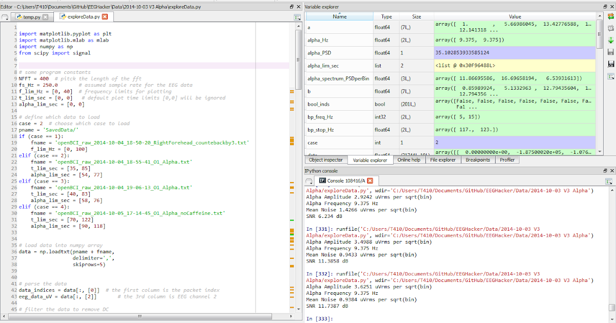 EEG Hacker: Moving from Matlab to Python