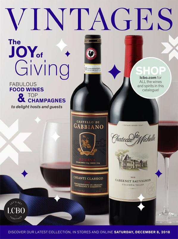 Wine Picks LCBO VINTAGES Release Dec. 8, 2018: Food Wines + Champagne