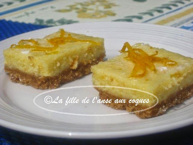 La fille de l'anse aux coques: CARRÉS CRÉMEUX À L’ORANGE