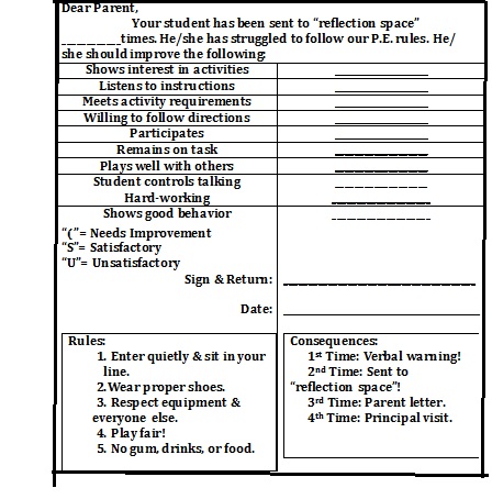 Coach Brick's PE Program: September 2012