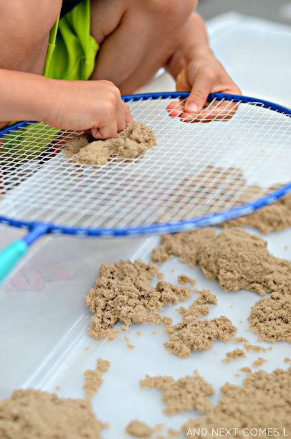 Kinetic Sand Fine Motor Sensory Activity | And Next Comes L ...