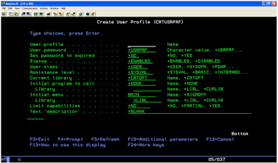 iSeries: Lets get started with User profile in AS400 - Create AS400 ...