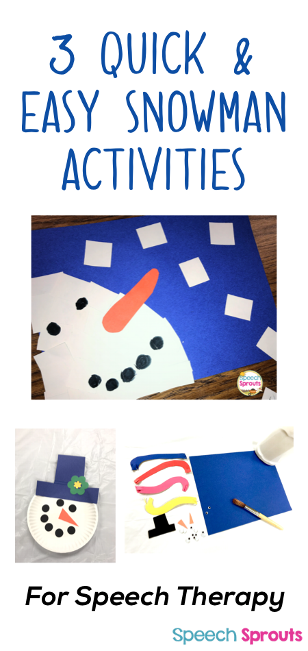 How To Build Language With 3 Easy Snowman Activities - Speech Sprouts
