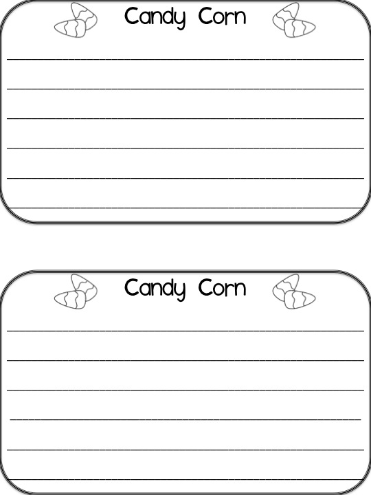 Candy Corn Writing Paper