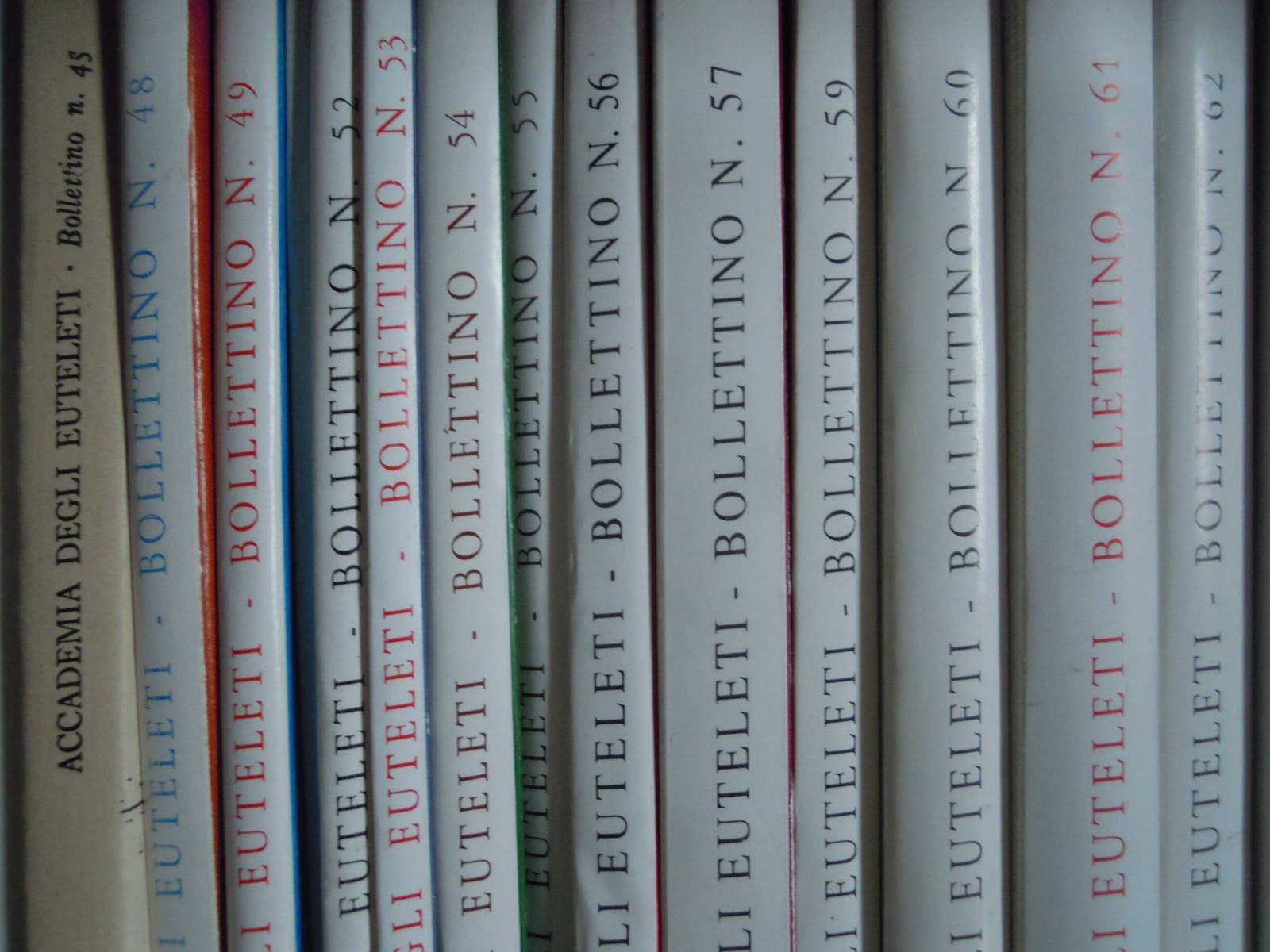 SMARTARC: INDICE CRONOLOGICO BOLLETTINO ACCADEMIA EUTELETI