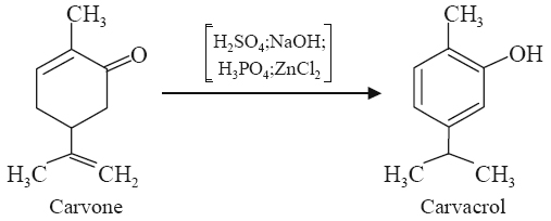 Aromatic Ketones (Carvone, l-Menthone)
