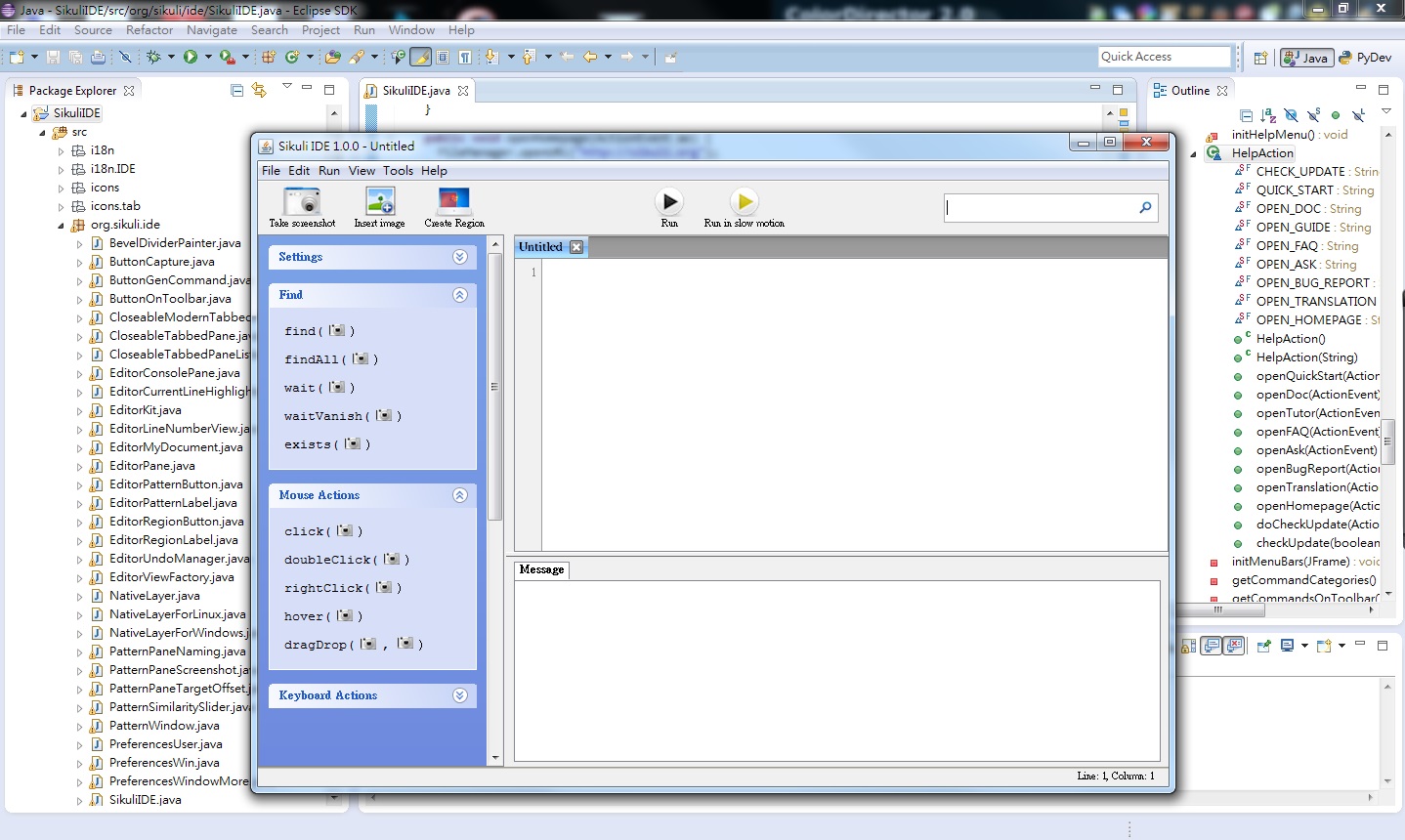 Falldog的程式戰場: [Sikuli] Compile Sikuli-IDE source code in Eclipse