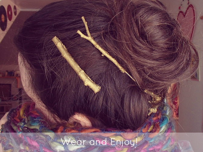 Eloquent Sticks and Stones: DIY // Metallic Hair Branches