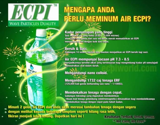 Kedai Produk Kesihatan TERBAIK!: Air Minuman Kesihatan ECPI