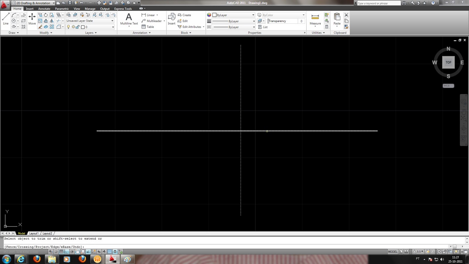 Dicas de Autocad: Comandos Básicos: TRIM (Cortar)